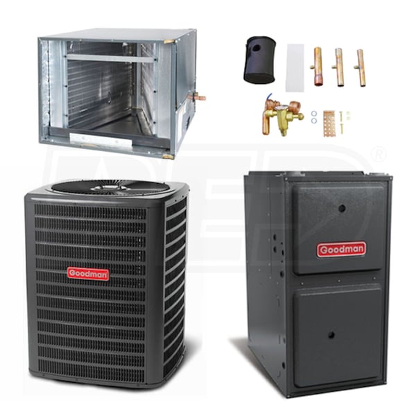 Goodman - 2.0 Ton Cooling - 30k BTU/Hr Heating - Air Conditioner + 2 ...